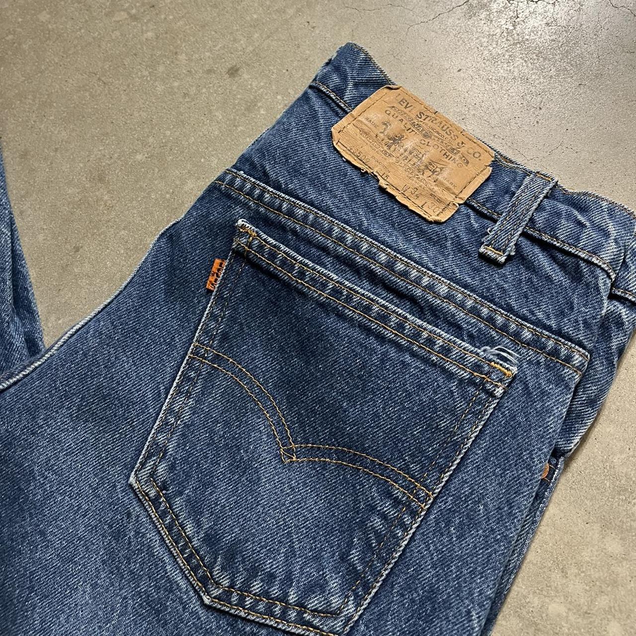 Vintage Levis 80s 509 Orange Tab Regular Fit Denim... - Depop