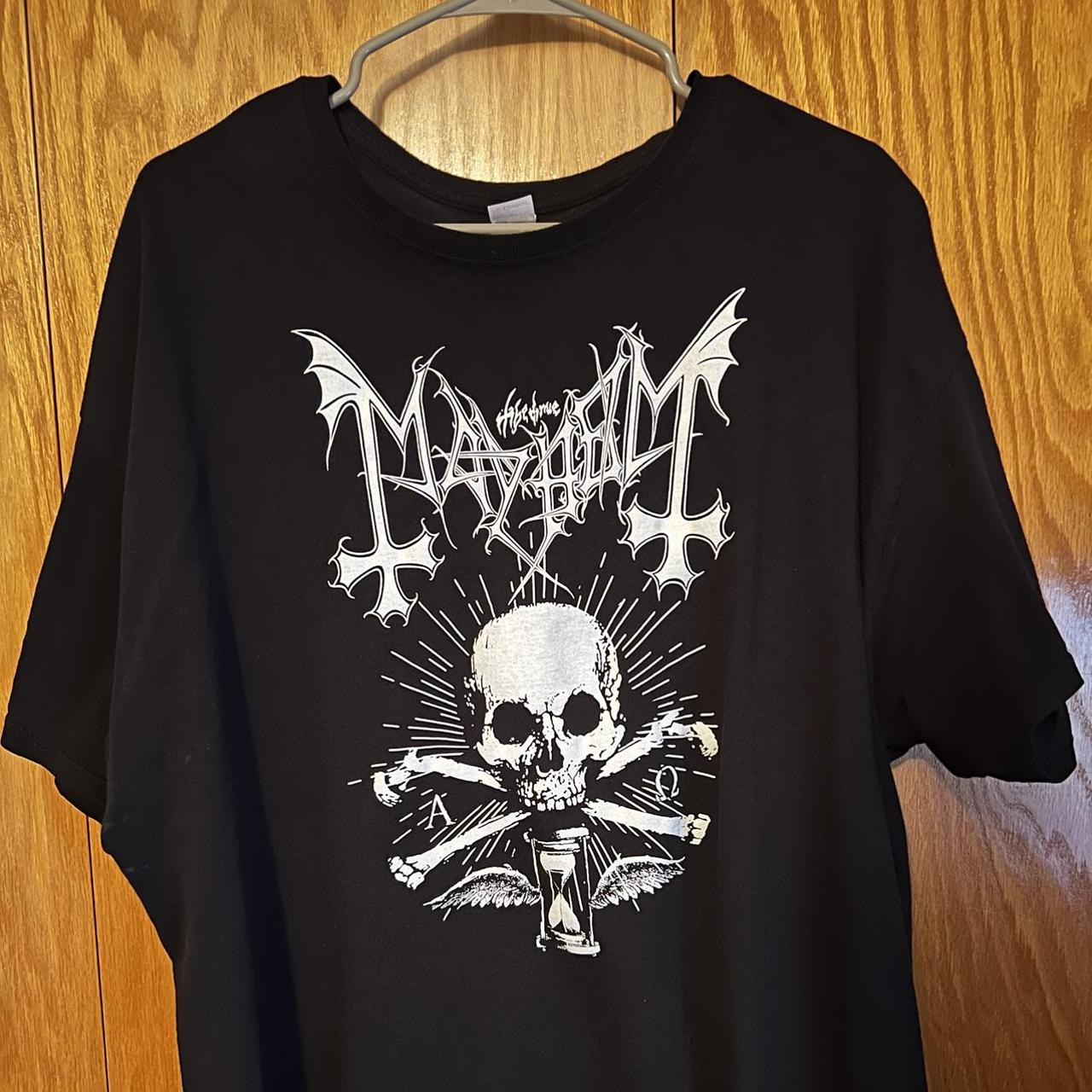 Mayhem Hourglass Skull tee never worn perfect... - Depop