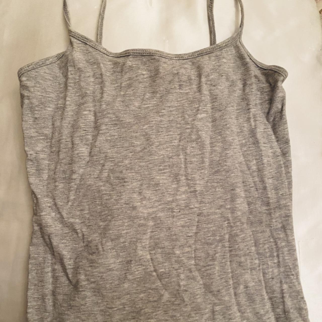 Light grey tank top; good condition; fitted #grey... - Depop
