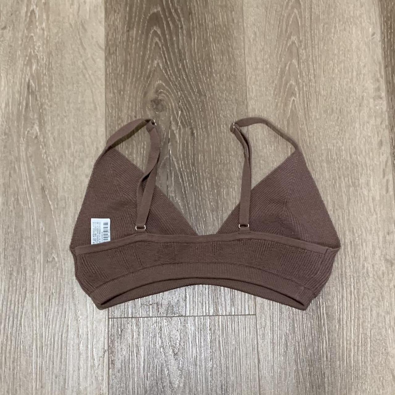 OYSHO Women's Tan Crop-top | Depop