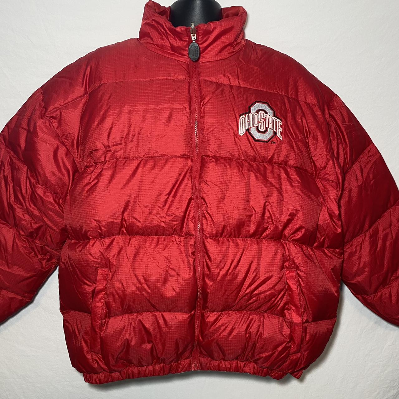 Vintage Ohio State Buckeyes Reversible Puffer Bubble... - Depop