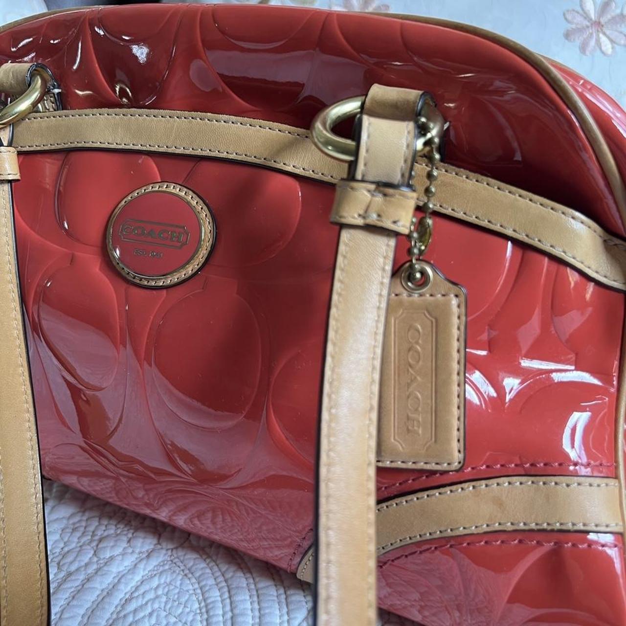 Vintage Red Coach Bag lightly used great... - Depop