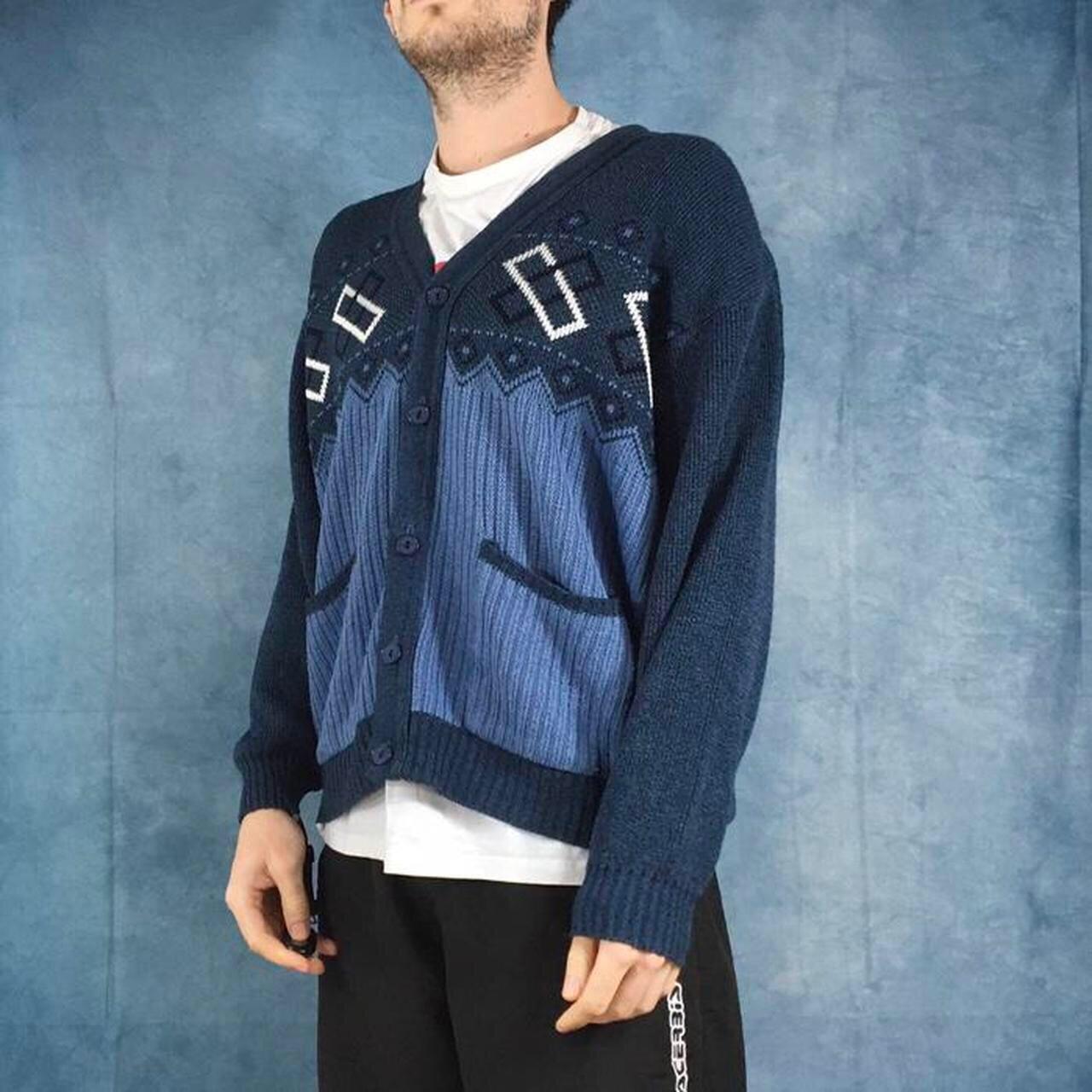 JBC Navy Low Cut Button Up Jumper Label Size:... - Depop