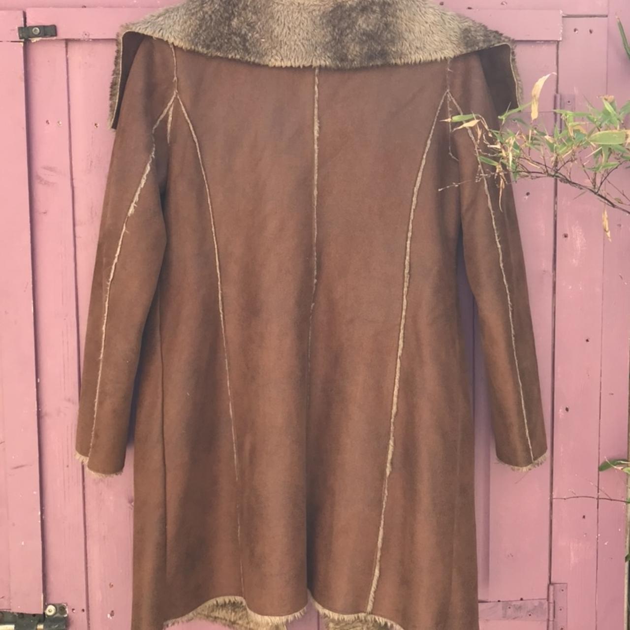 Camaïeu Vintage Afghan Midi Fleece Coat/ Jacket Very... - Depop