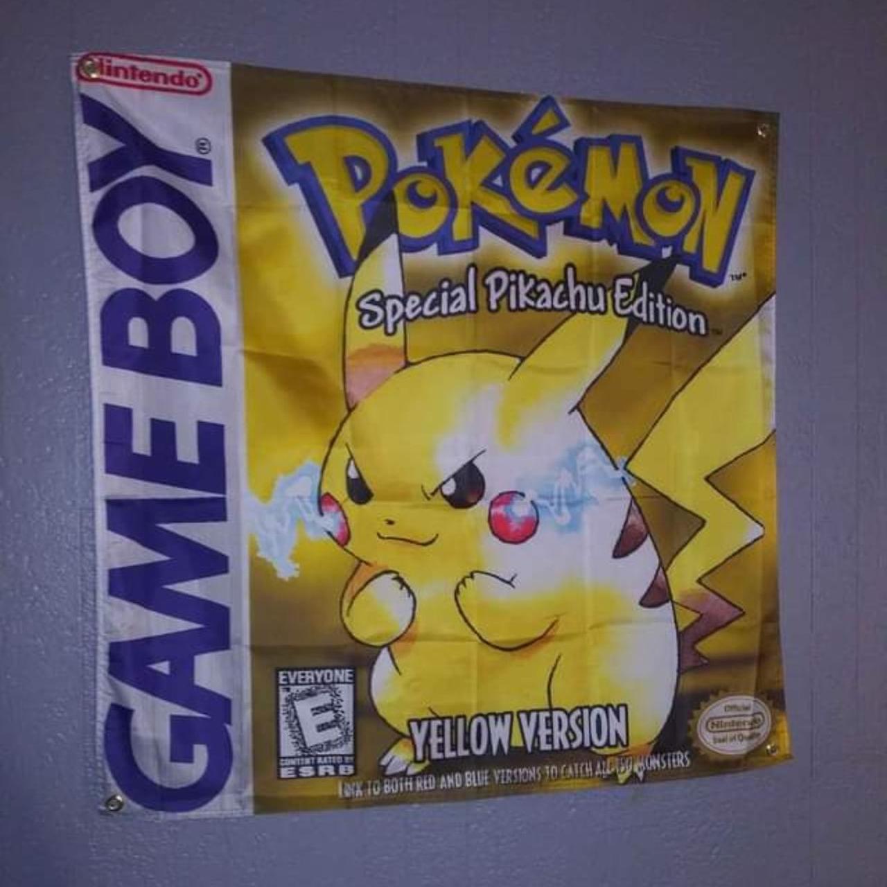 Pokemon Yellow Version Wall Banner 3.5 x 3.5 ft new... - Depop