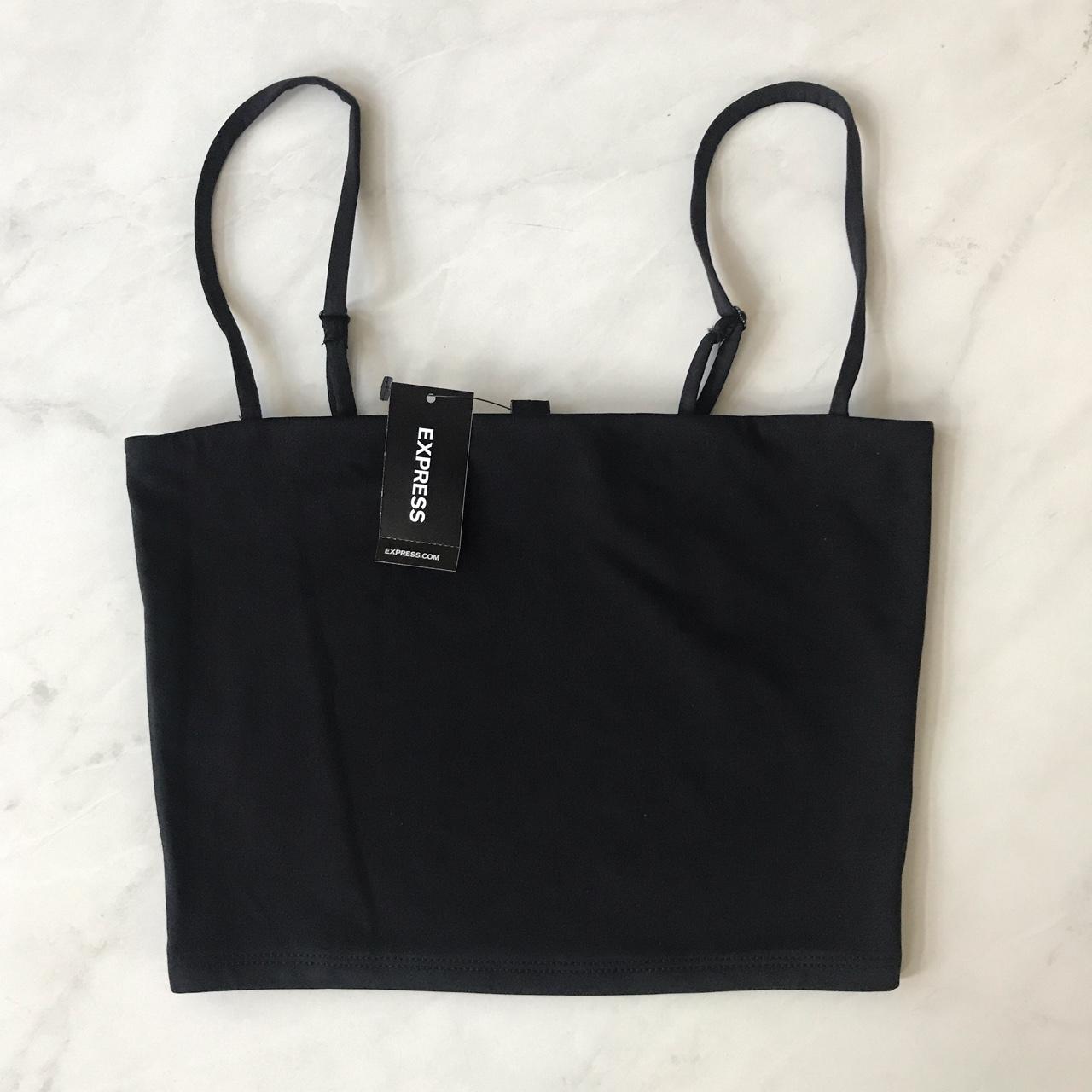New with tags Express black spaghetti strap cropped... - Depop