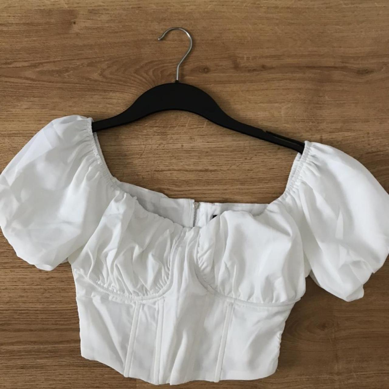 Boohoo Women's White Corset | Depop