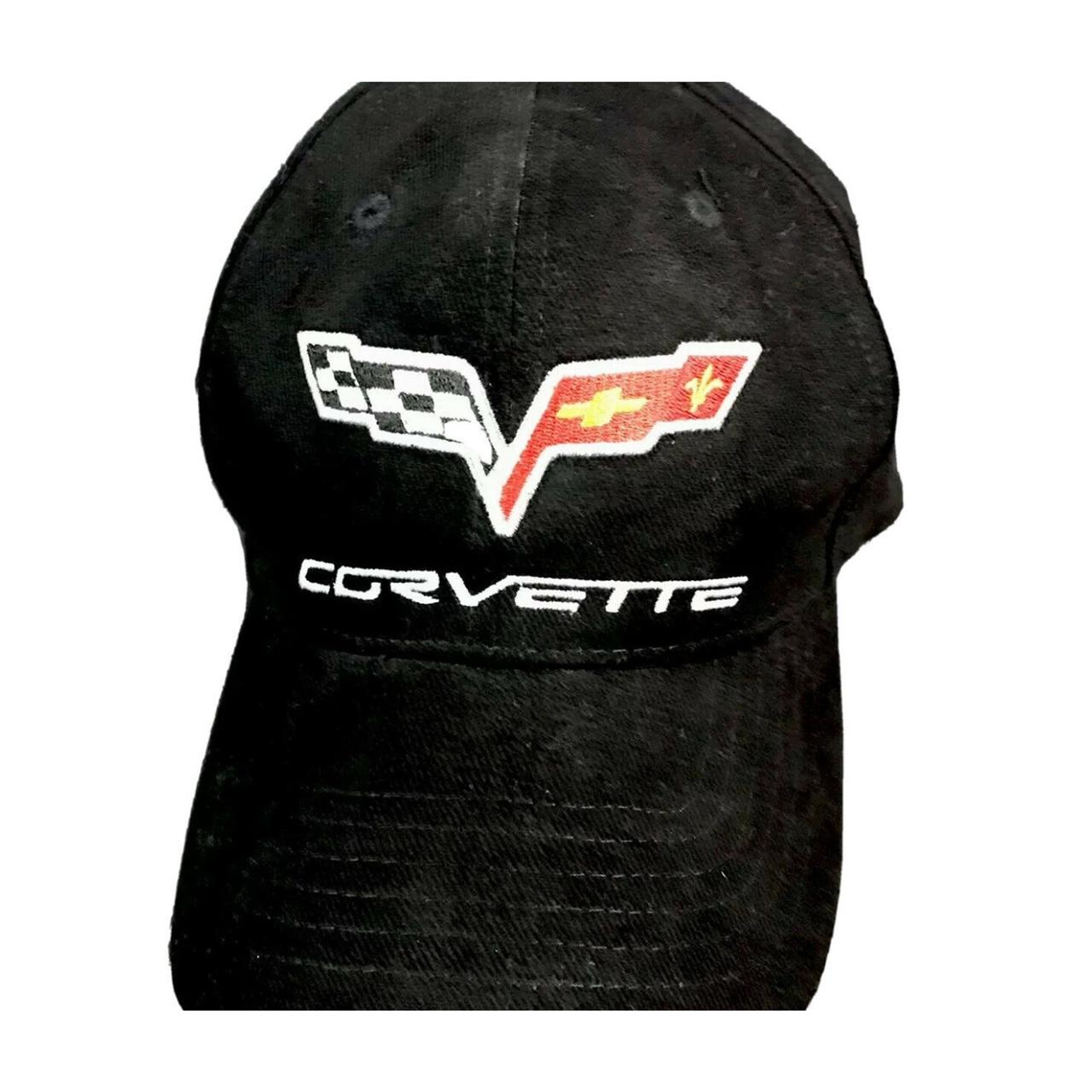 Corvette Hat Black Strapback Racing - Depop