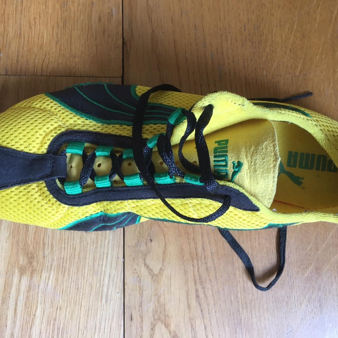 Retro Puma Jamaica flag trainers. Size Soft, mesh,... - Depop