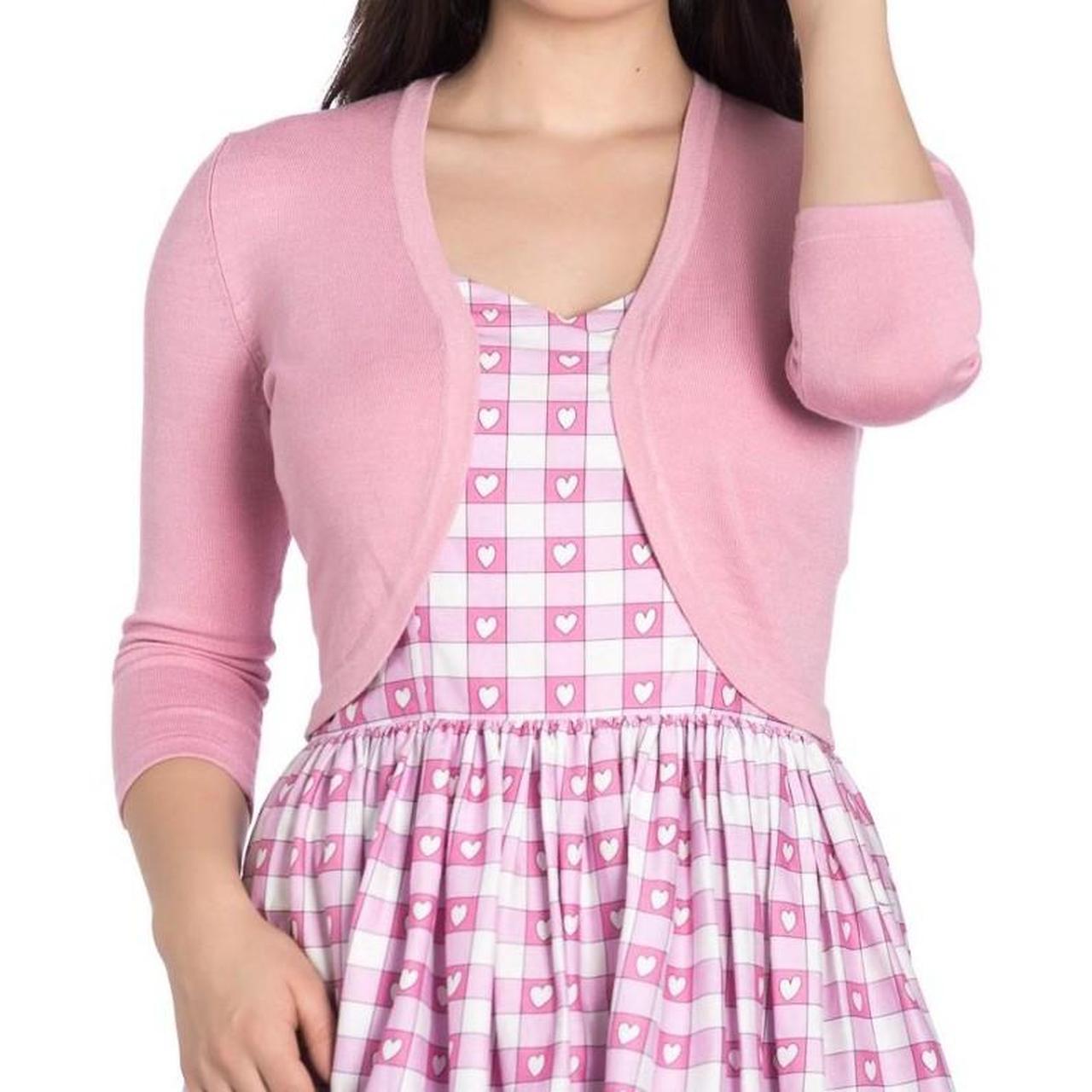 Pink Hell Bunny 50s Style Maggie Bolero Cutest... - Depop