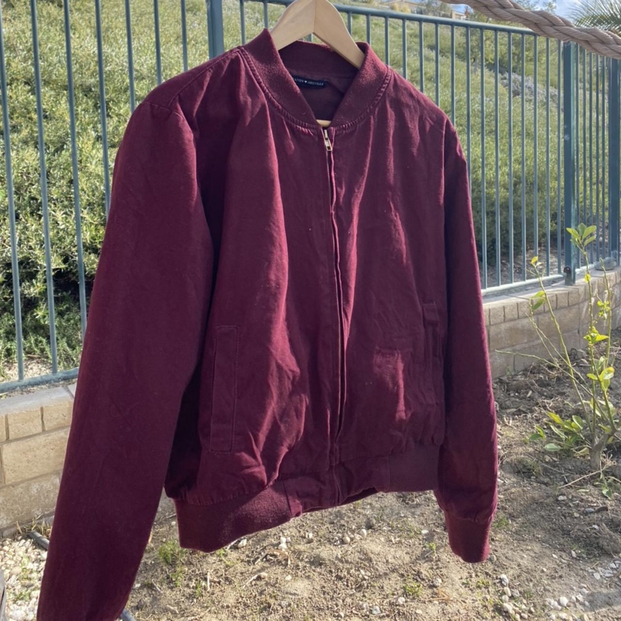 Brandy Melville burgundy bomber jacket. The... - Depop