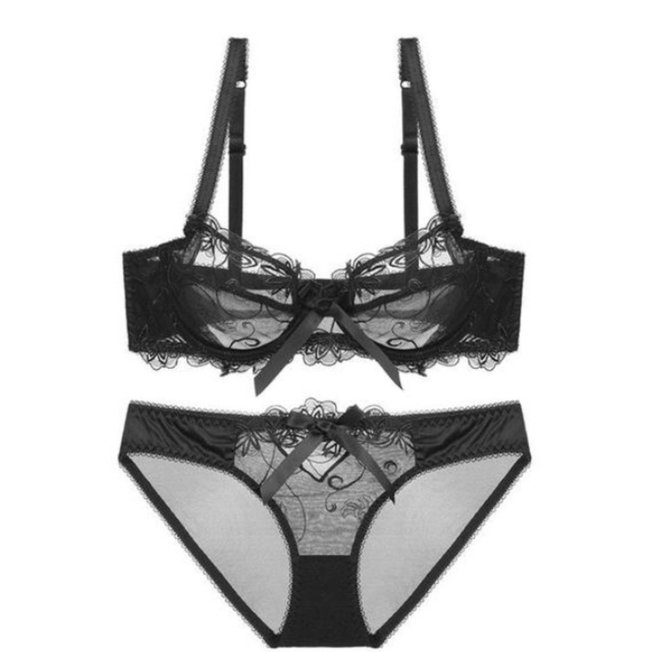 Sheer Mesh Lingerie Set π€π Bra And Panties Set Depop