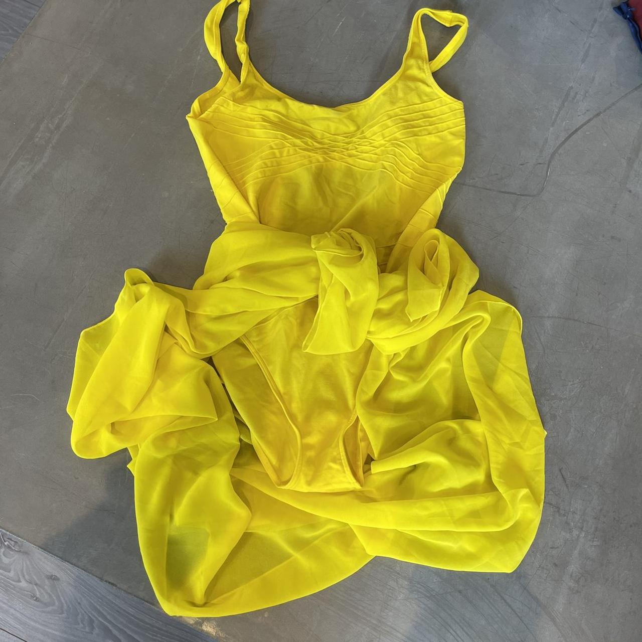 Wolford Women's Yellow Swimsuit-one-piece | Depop