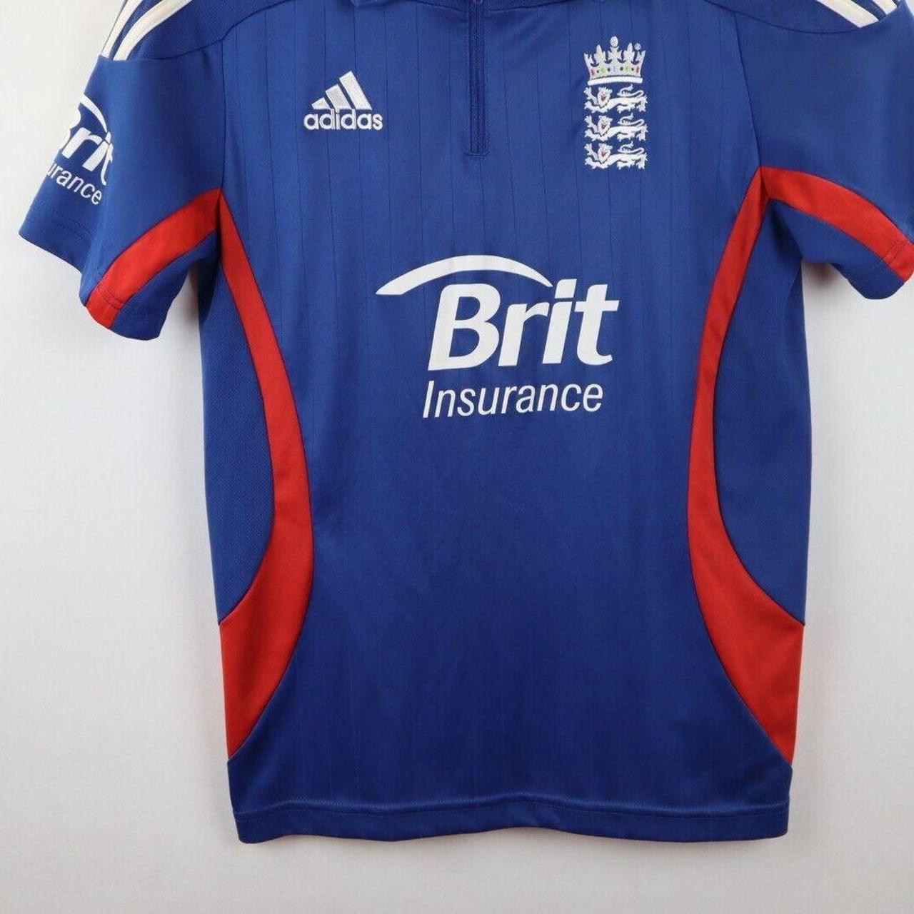 Adidas England cricket shirt blue kids boys size... - Depop