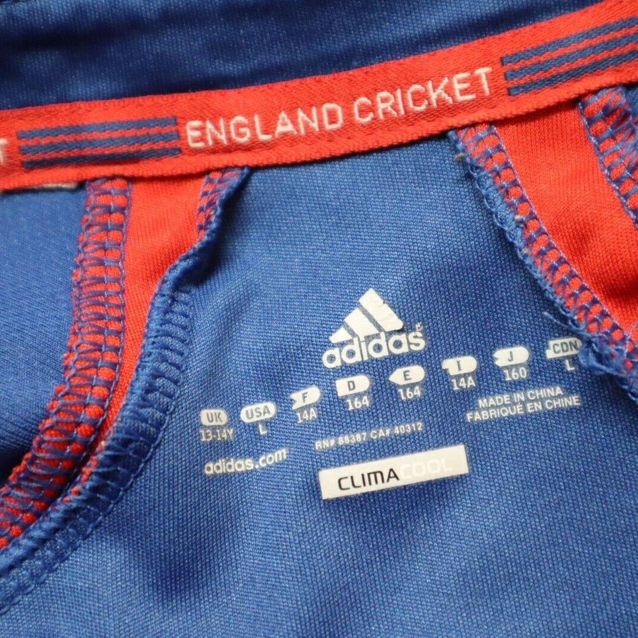 Adidas England cricket shirt blue kids boys size... - Depop