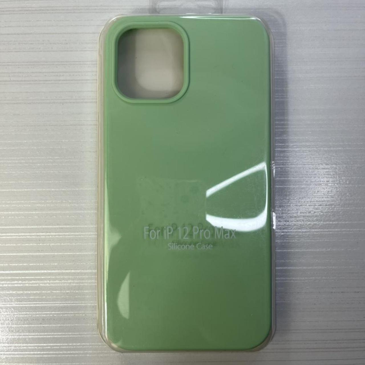 IPhone 12 Pro Max Light Green Silicone Premium Case... - Depop