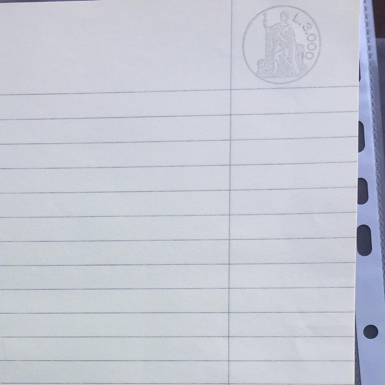 Vendo foglio protocollo bollato 3000 lire intatto... - Depop