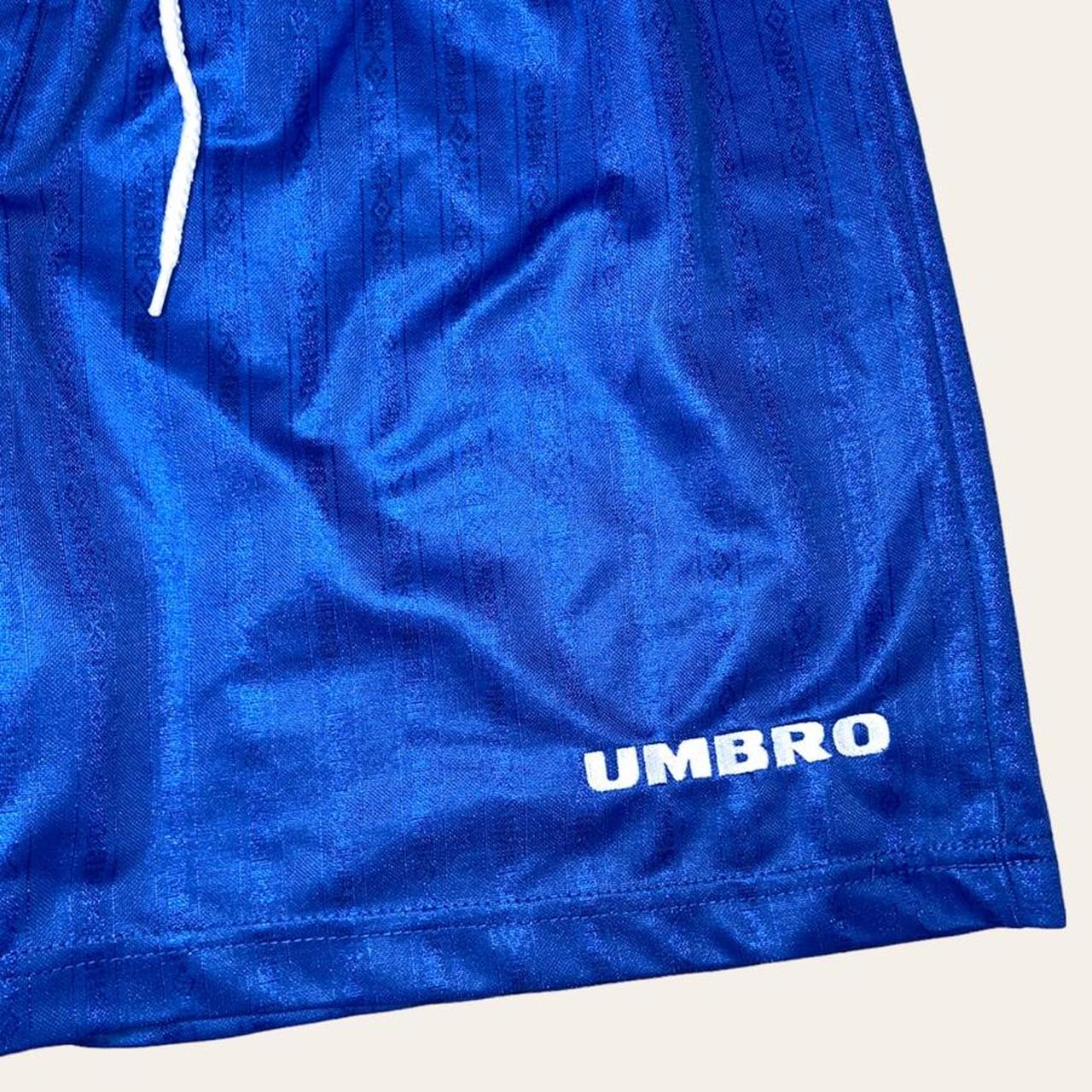 Umbro Men's Blue and White Shorts | Depop