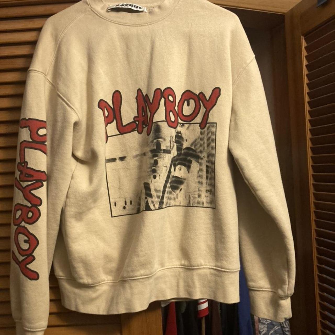 Playboy hoodie from pacsun. Sz small fits boxy and... - Depop