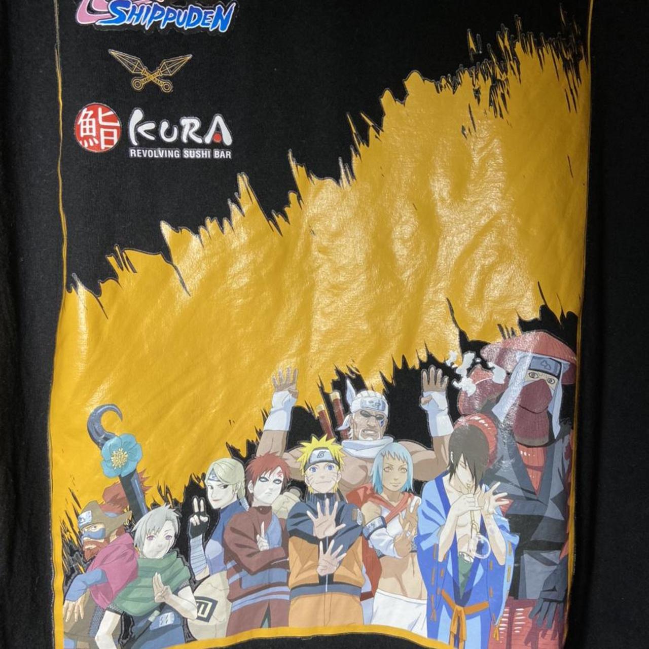 Naruto Shippuden x Kura Sushi Collab Shirt sz L no... - Depop