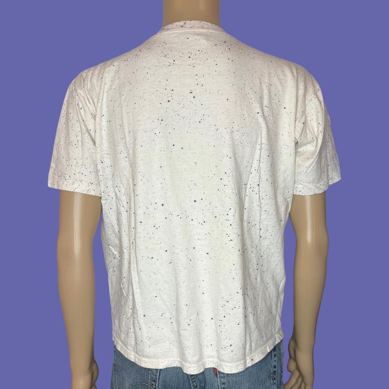 Vintage 90s splatter all over print surfing waves t... - Depop