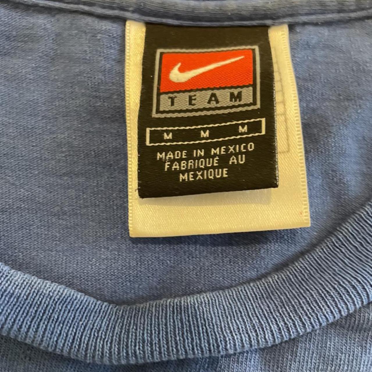 Vintage Team Nike T-shirt Ocean Blue Team Nike... - Depop
