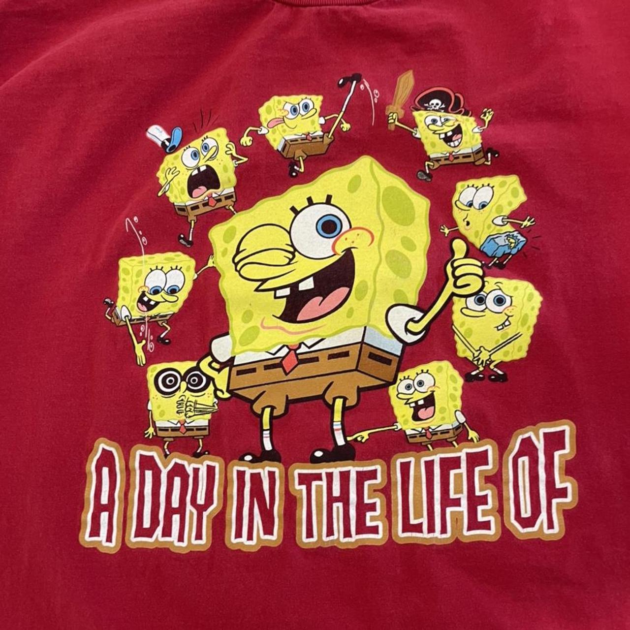 Spongebob Squarepants 1990s Vintage Red Cartoon... - Depop