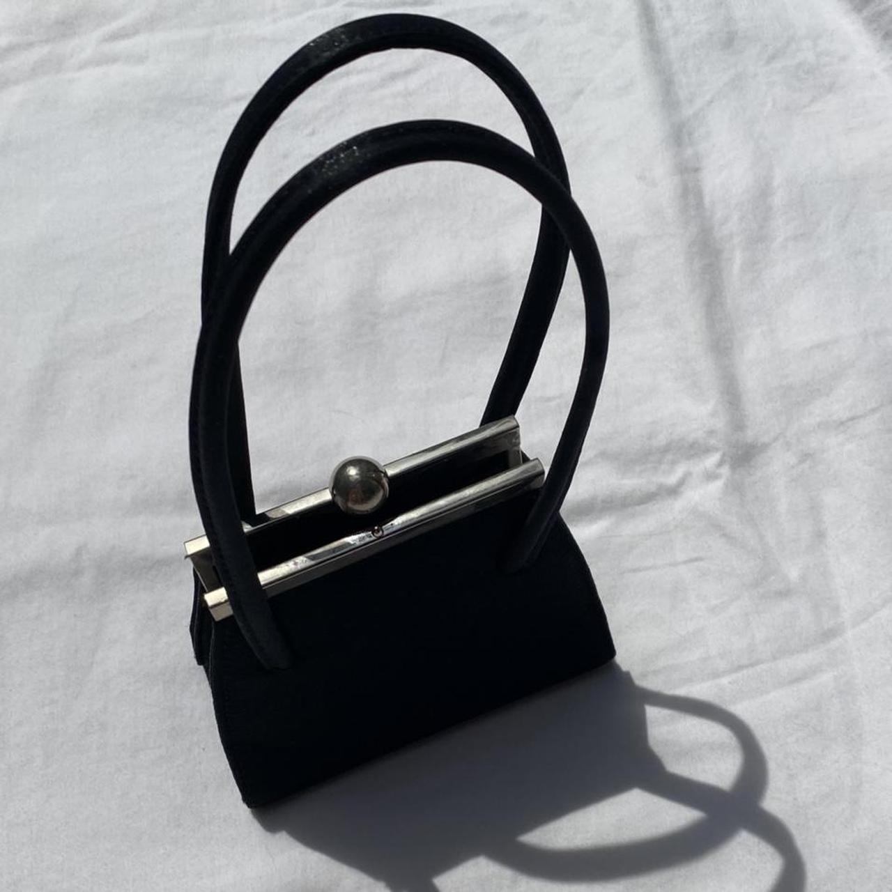 Micro Mini Purse super small black purse chrome... - Depop
