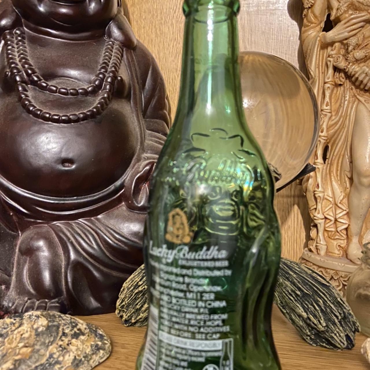 Empty lucky Buddha beer bottle Gorgeous green colour... - Depop