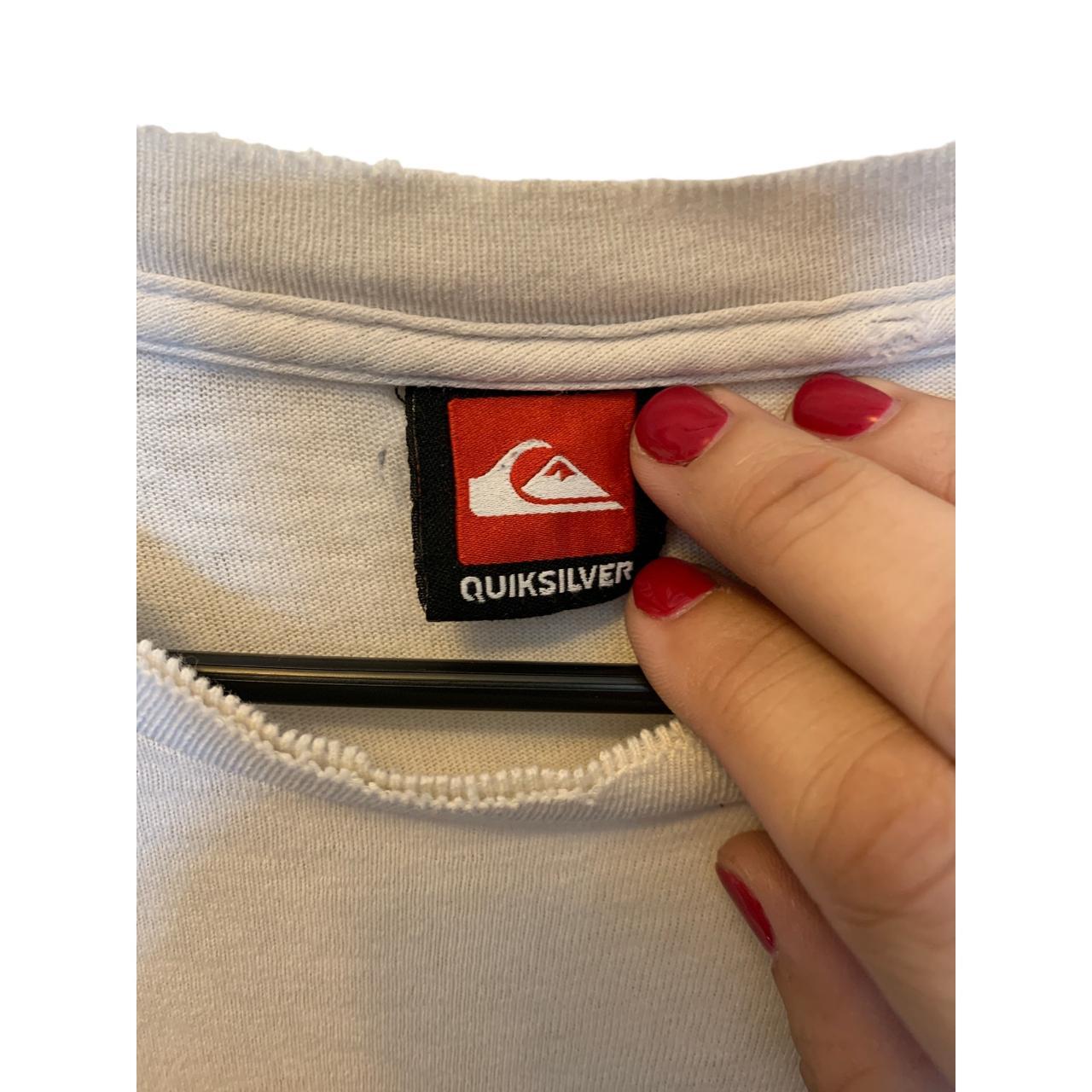 Thrashed and Distressed Quicksilver Shirt. Has many... - Depop