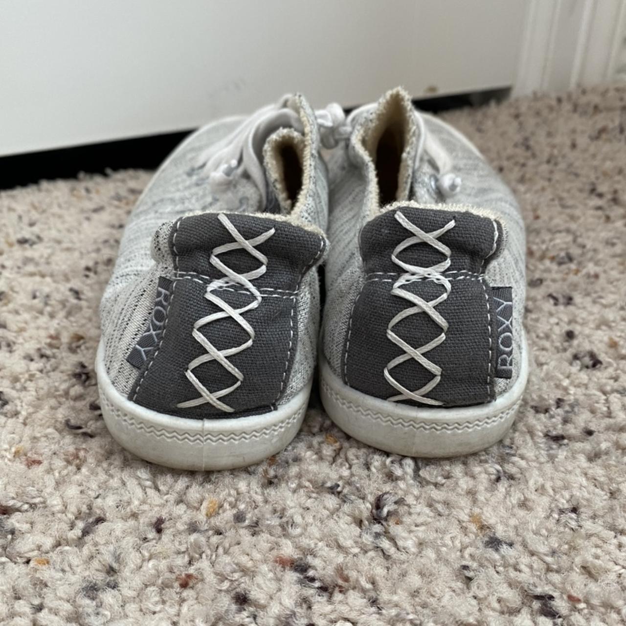 Cute grey Roxy slip on shoes! These were only worn a... - Depop