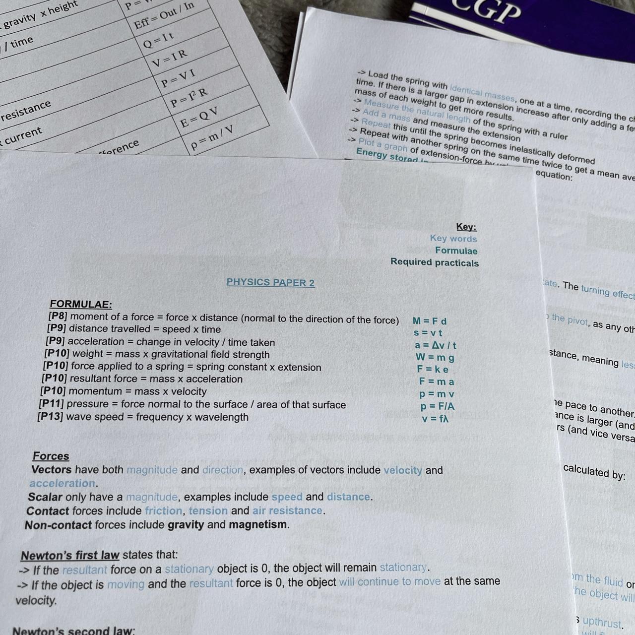 🪐 gcse aqa physics triple cgp revision guide 🪐 comes... - Depop