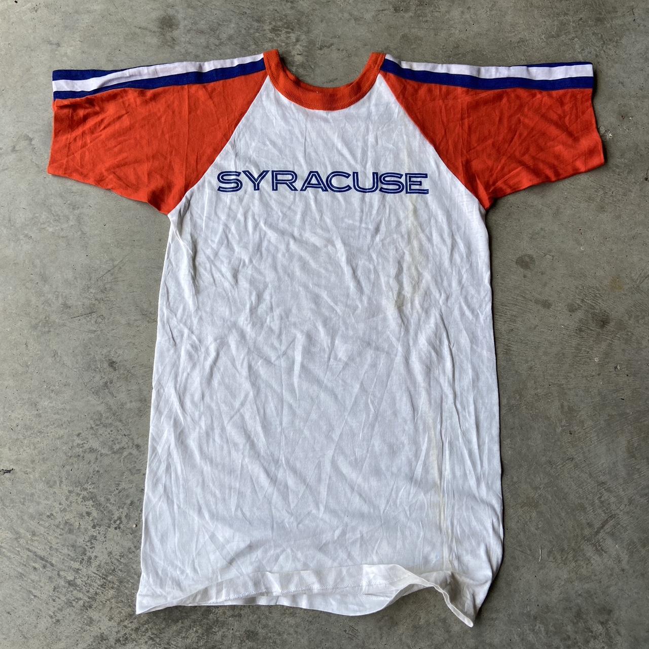 Vintage 80s Syracuse single stitch tee! Size m - Depop