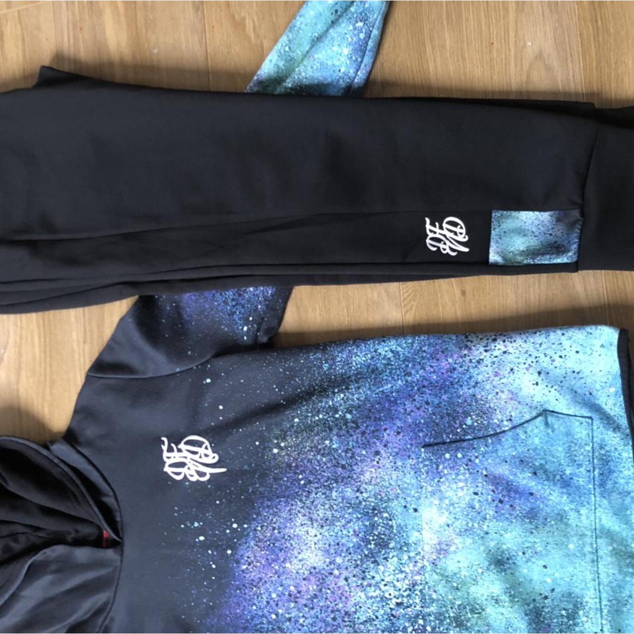 galaxy design hoodie And tracksuit bottoms worn a... - Depop