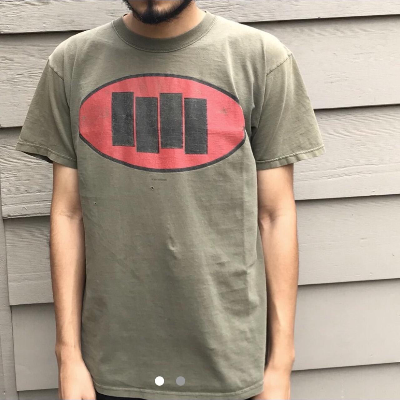 authentic vintage SST records black flag olive green... | Depop