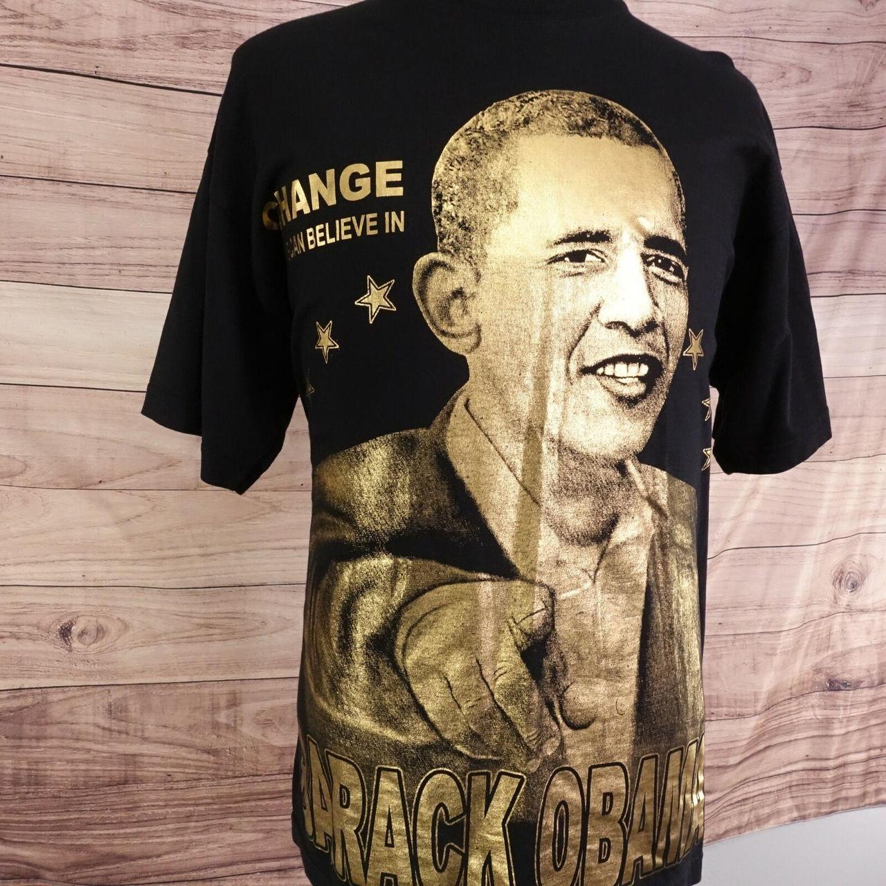 BARACK OBAMA CHANGE WE CAN BELIEVE IN GOLD FOIL... - Depop