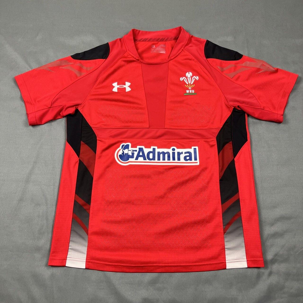 Welsh Rugby Union Under Armour Red Jersey Kit Size... - Depop