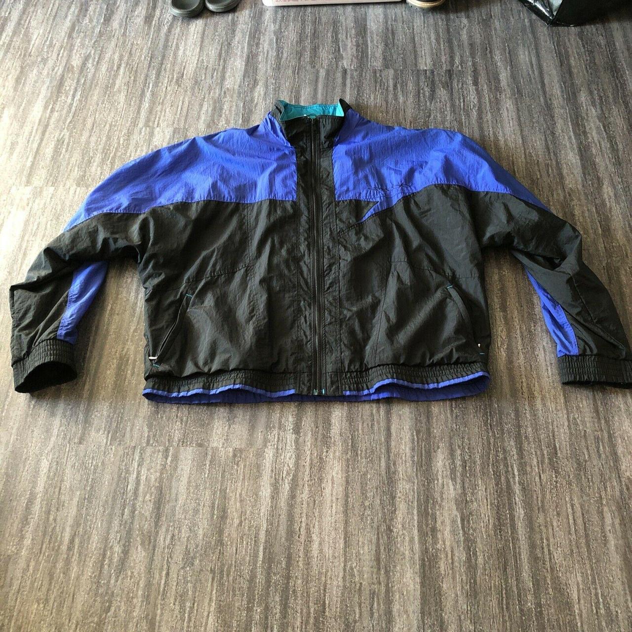 Vintage 90s Speedo Windbreaker Blue Black Mens 2XL... - Depop