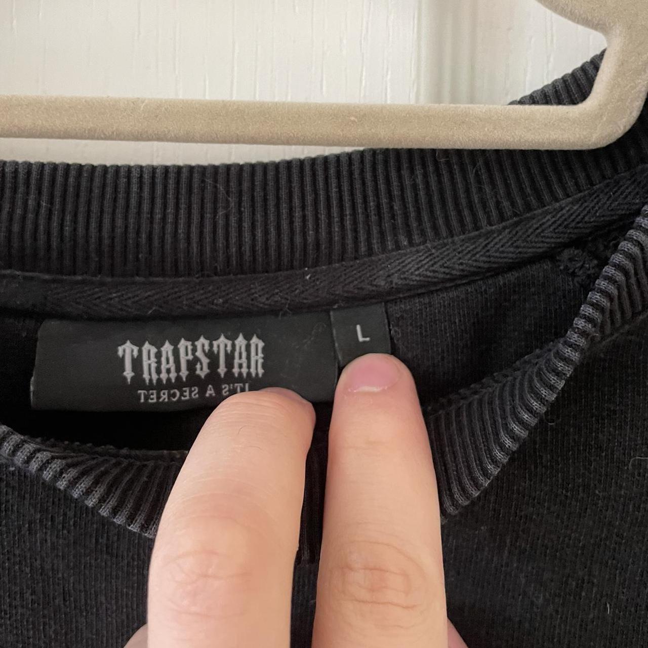 Trapstar sweatshirt / jumper in black with camp... - Depop