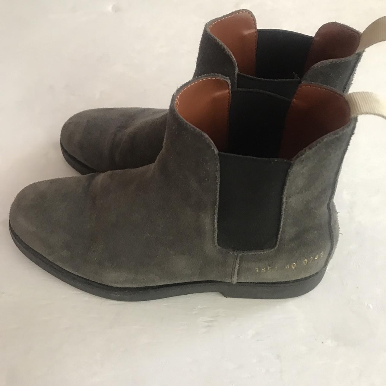 Common project inspired chelsea boots suede gray... - Depop