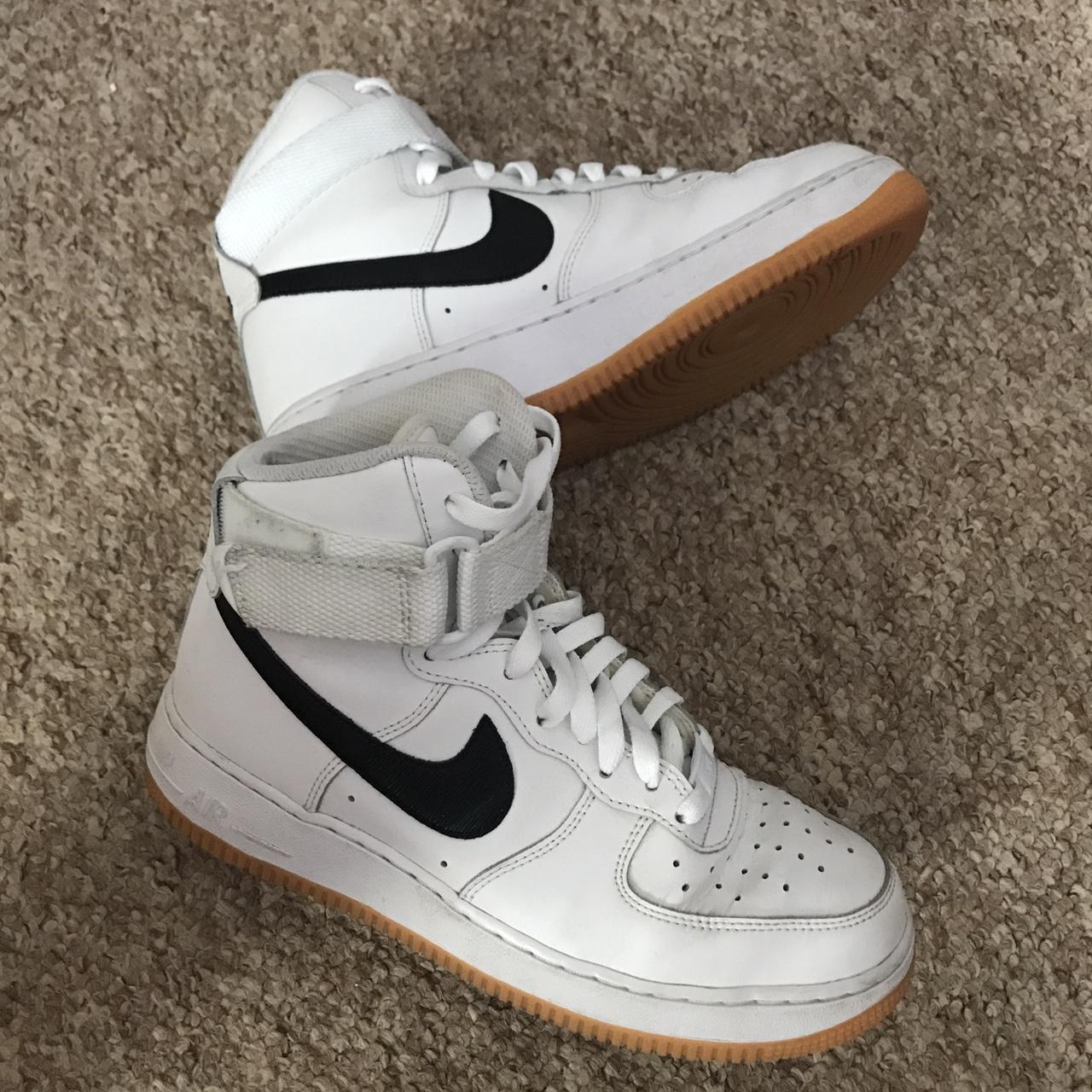 Nike AIR FORCE 1 Hi Tops, worn literally 4 times... - Depop