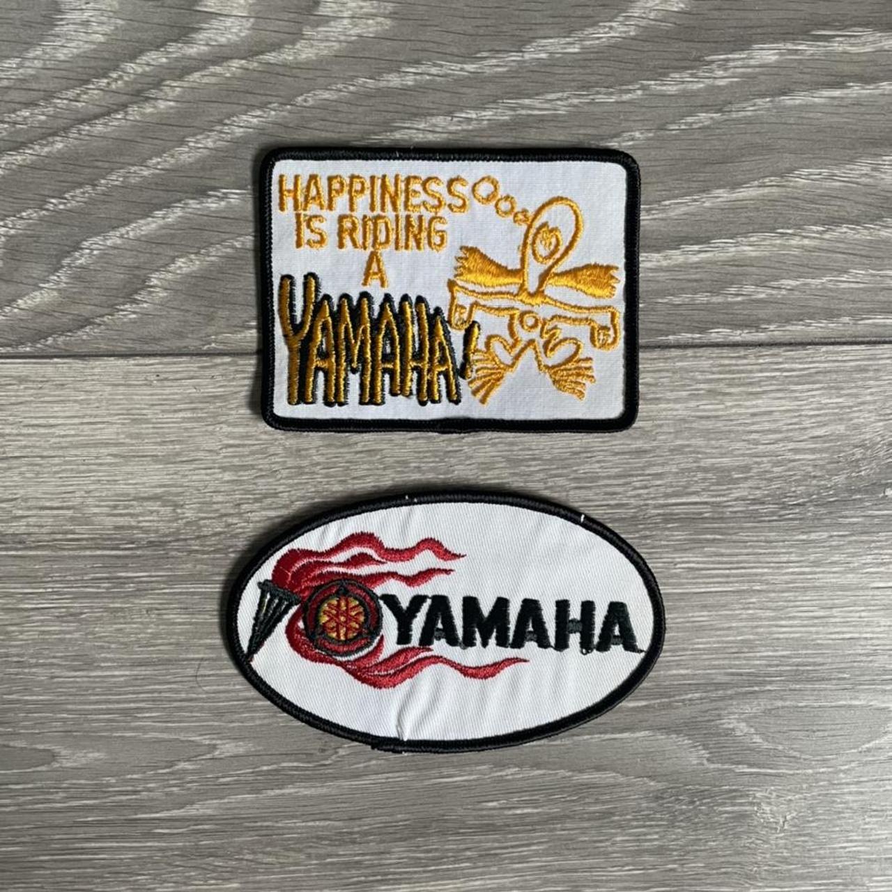 Pair of vintage Yamaha motorcycle patches (1980s)... - Depop