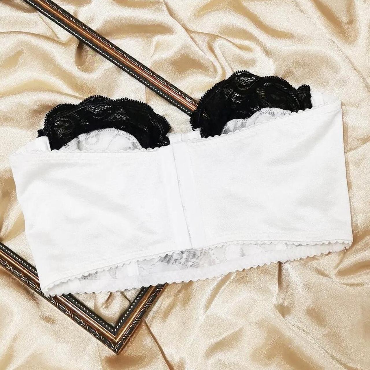 🫖 Delicate black and white dentelle baby corset 🫖... - Depop