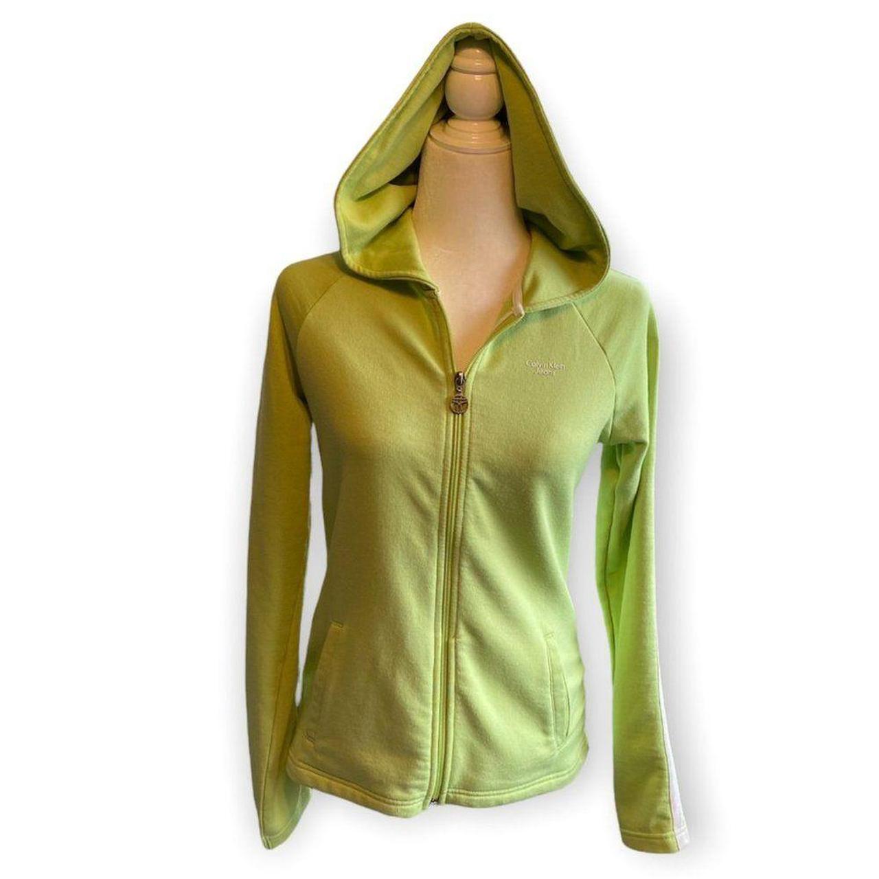 Calvin Klein Jeans Womens Green Zip Up Hoodie Sz Depop