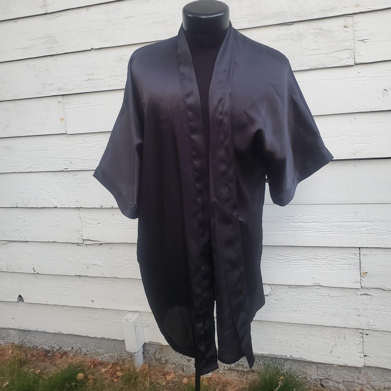 black frederick's of hollywood goth robe #goth... - Depop