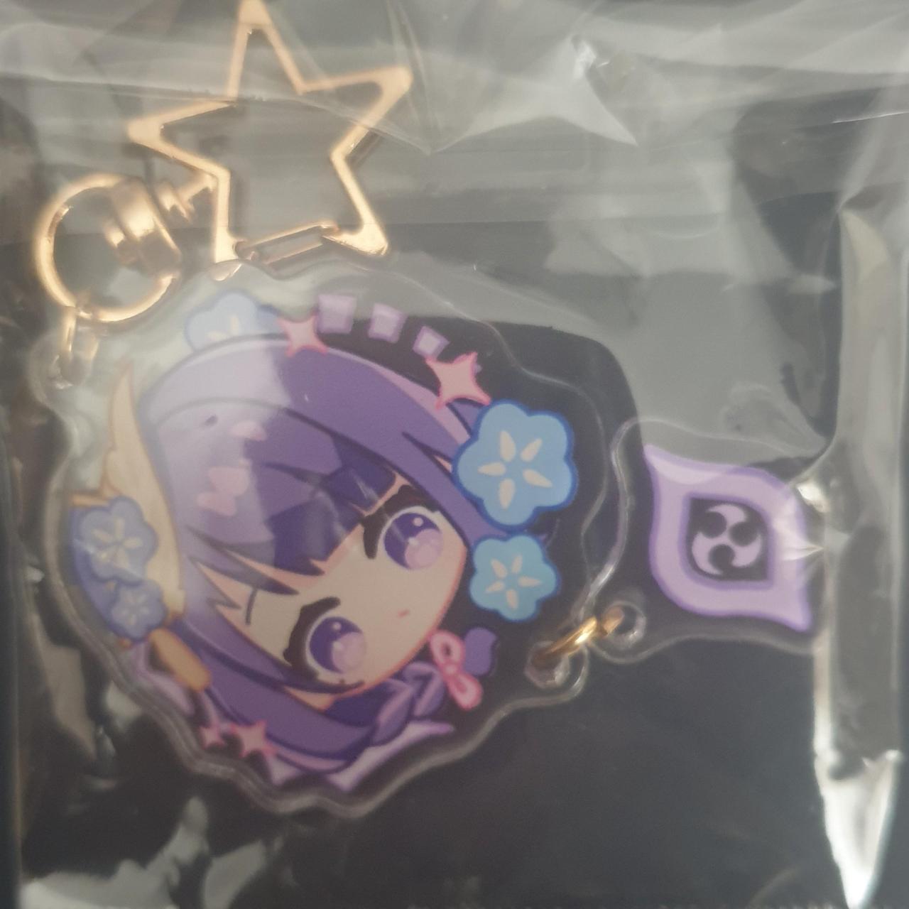 double-sided raiden shogun (ei) keychain... - Depop