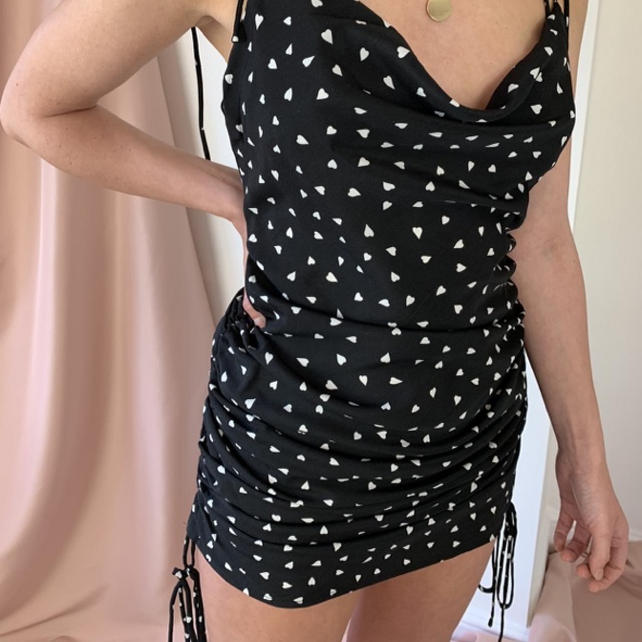 Heart string mini dress. Sizes medium and large... - Depop