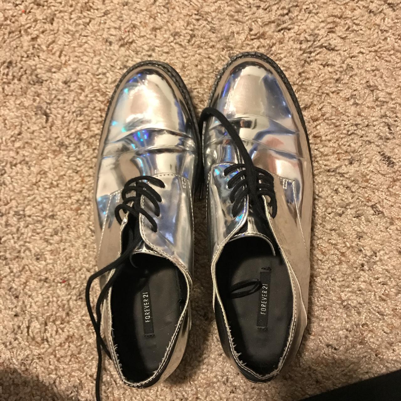 Super chic holographic forever 21 dress shoes... - Depop