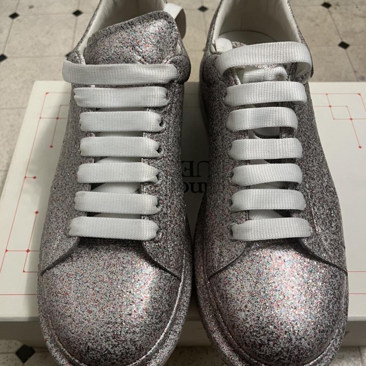 Alexander McQueen “silver glitter” Retail 720$... | Depop