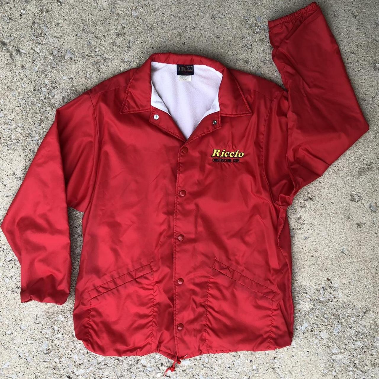 Vintage 80’s 90’s red Coaches jacket, Hilton Active... - Depop